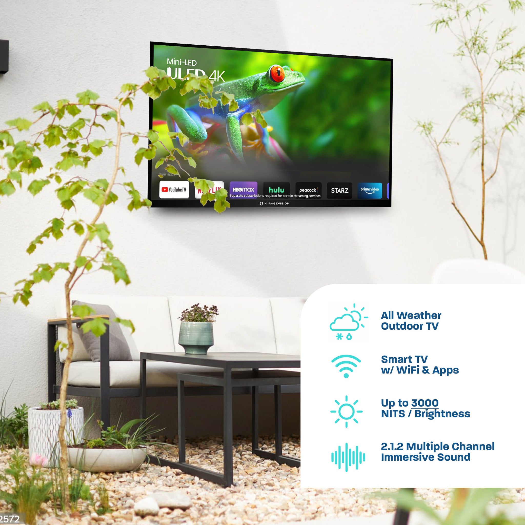 Platinum Series Full Sun Outdoor TV | MirageVision – MirageVisionTV